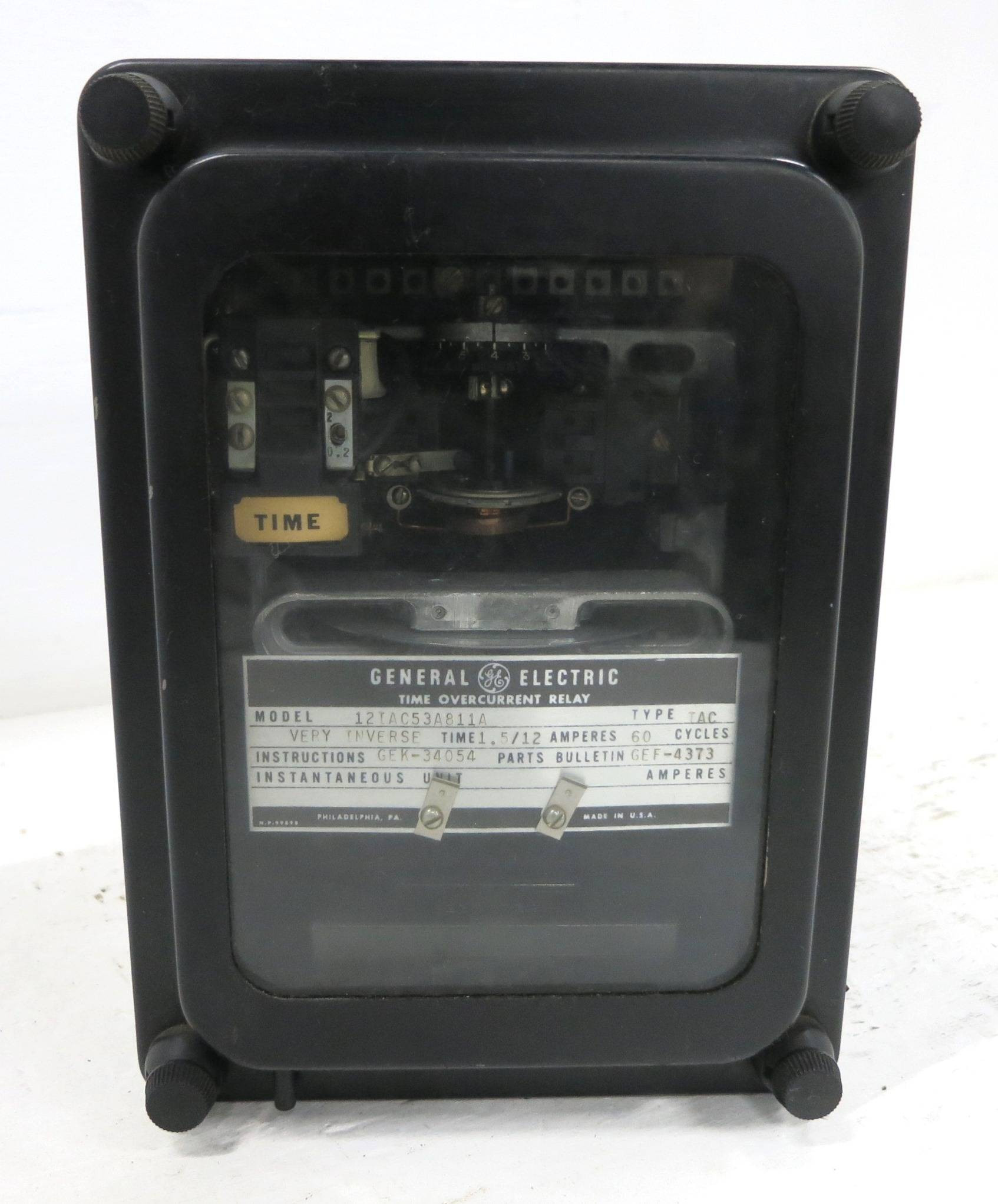 GE 12IAC53A811A Time Overcurrent Relay Type IAC Very Inverse 1.5/12 Amp ...