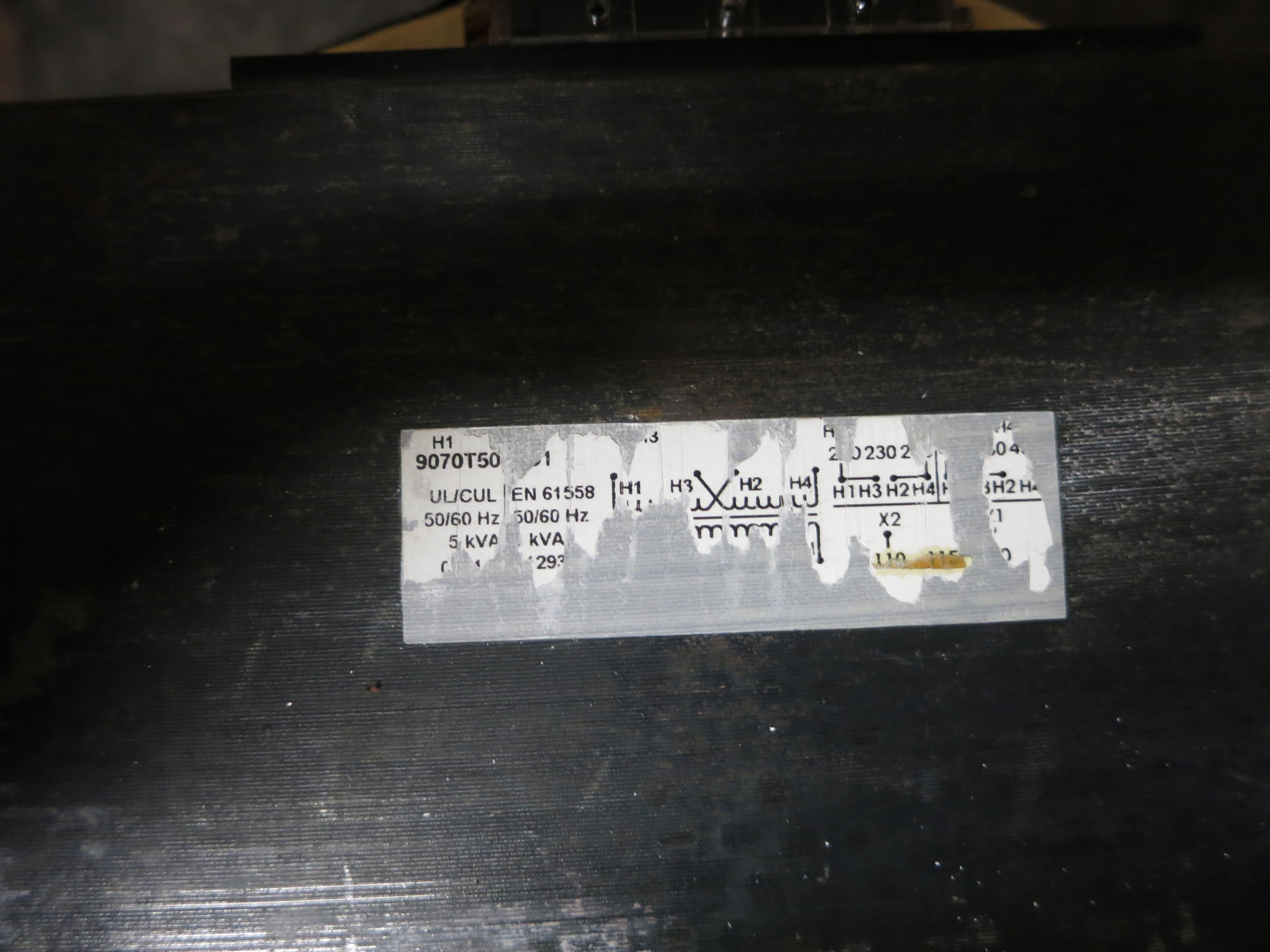 Square D Transformer 9070T5000D1 PRI 240V/480V 5 kVA Single Phase Tag ...