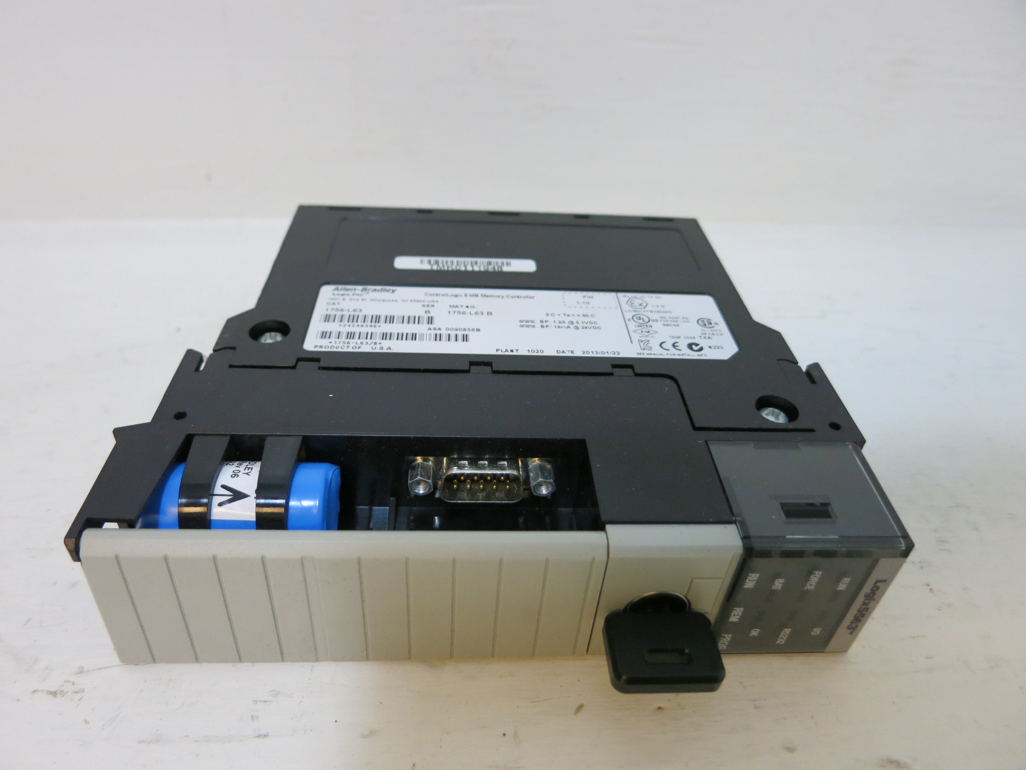 Allen Bradley 1756-L63 F/W Rev 1.10 Logix PAC Controllogix 8MB Memory ...