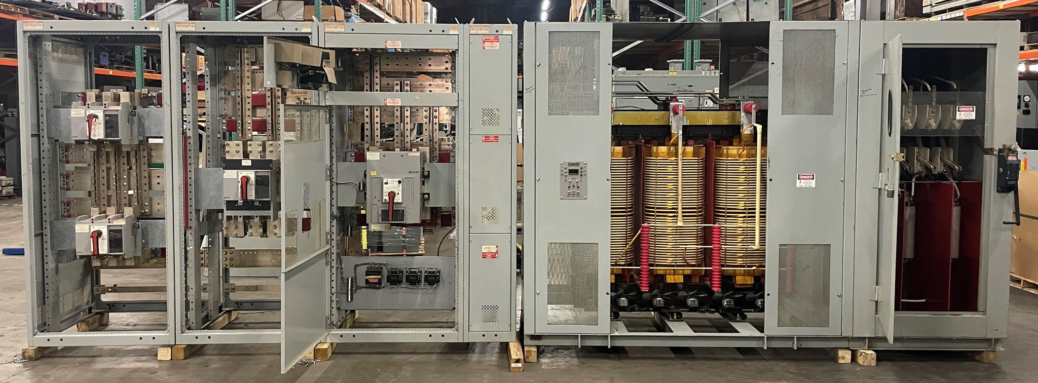 GE 13.8 kV to 480Y/277 V 4W Switchgear Lineup w 3000A Main w Branch ...