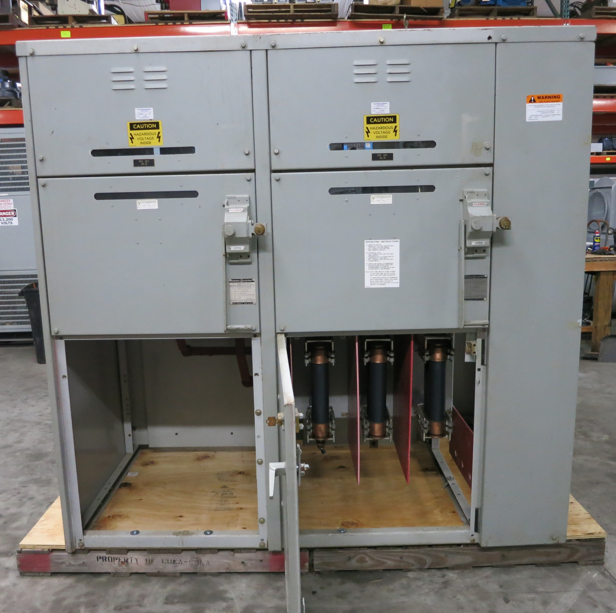 GE 13.8kV - 15.5kV Load Interrupter Manual Transfer Switch 600A ...