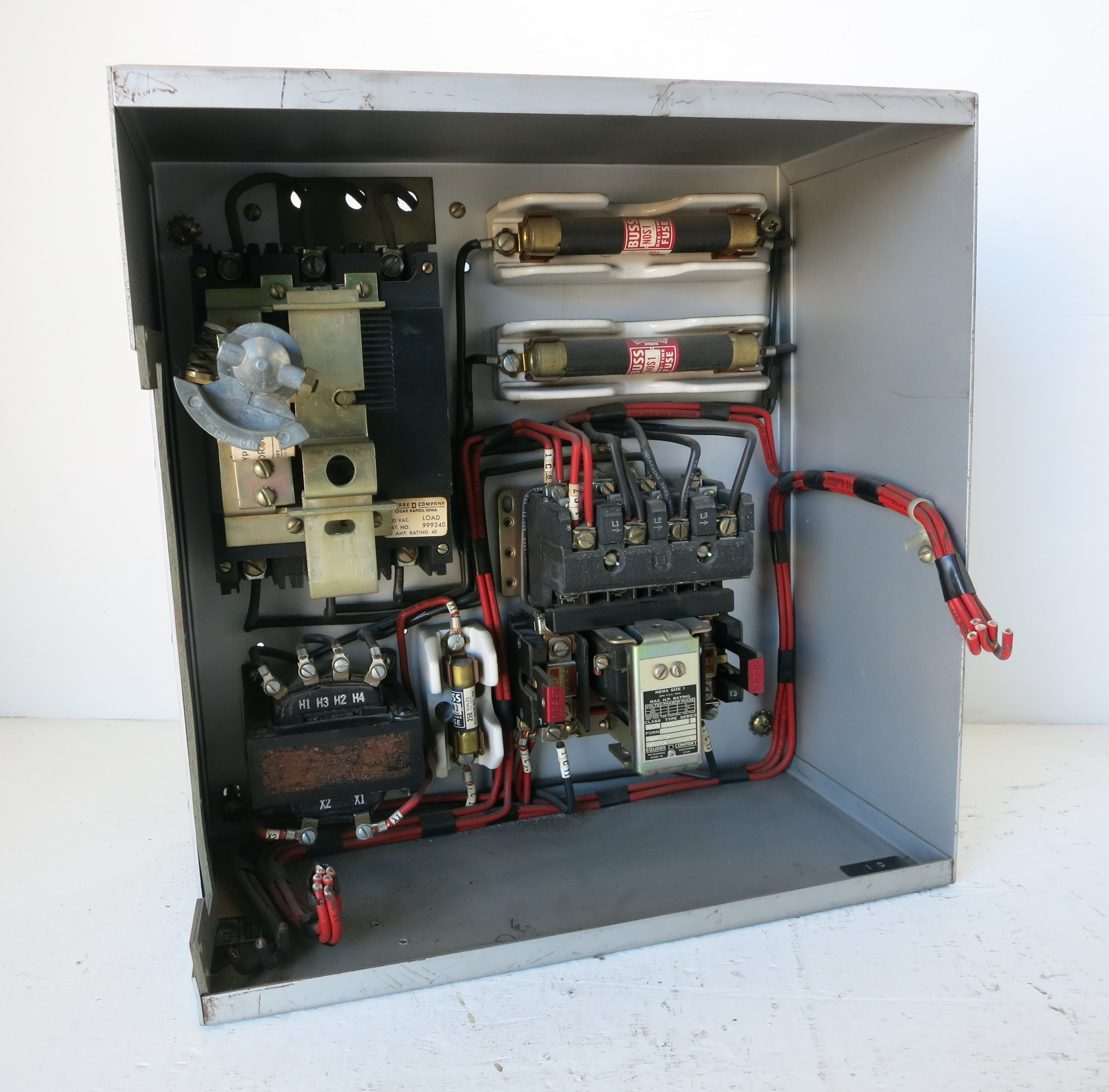 Square D Model 3 40A Breaker Size 1 Starter 15" MCC Bucket 40 Amp Class ...