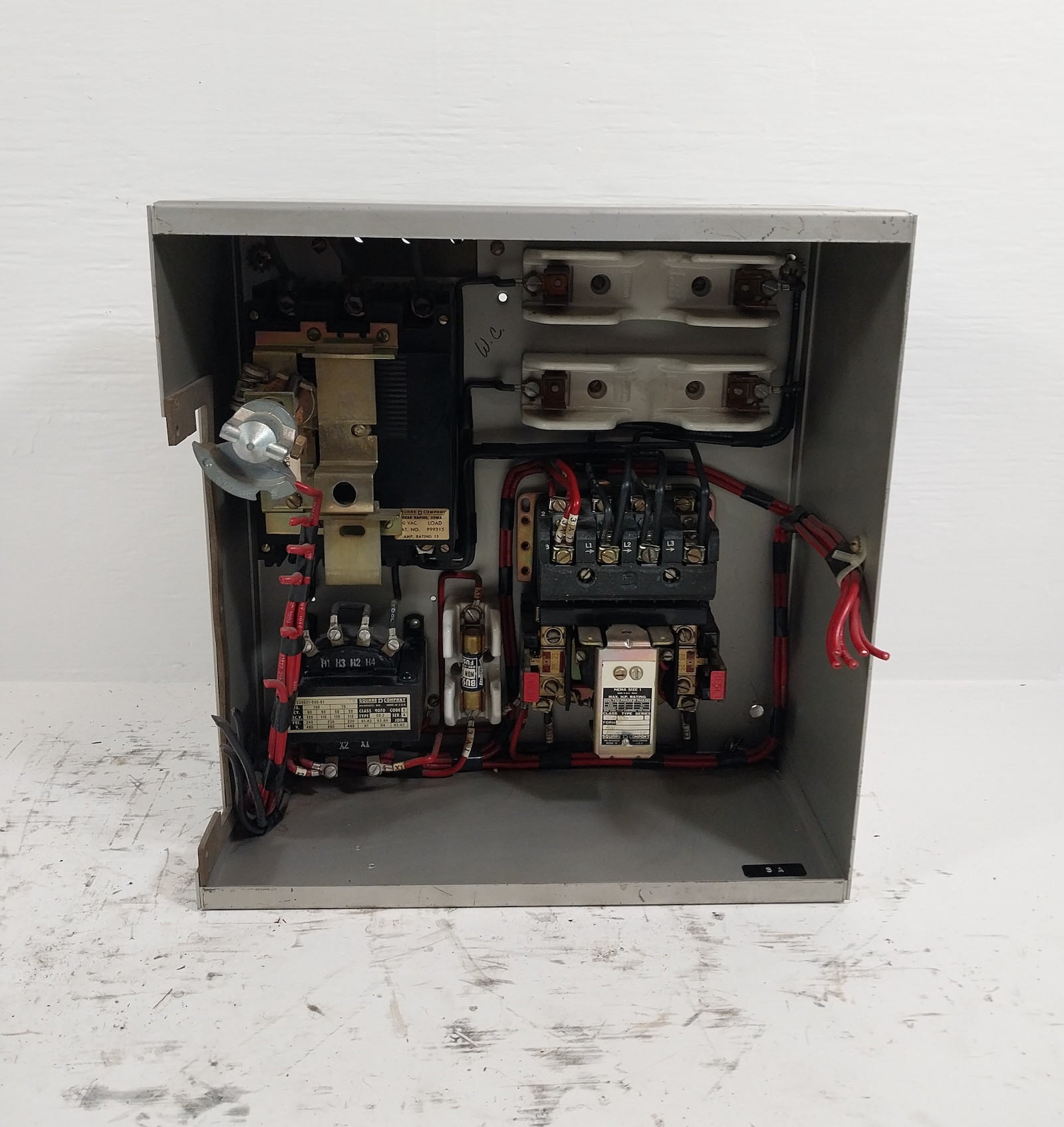 Square D Model 3 15A Breaker Size 1 Starter 15" MCC Bucket 15 Amp Class ...