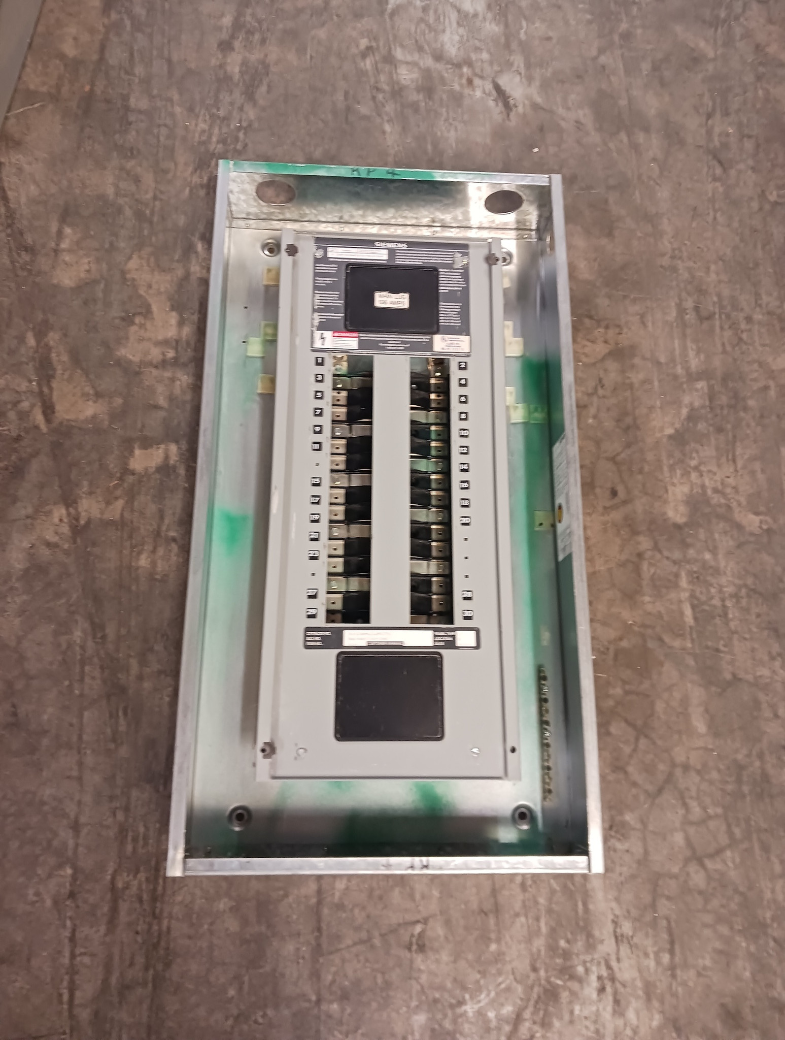 Siemens 125A Main Lug S3 Panelboard 208Y/120V 3PH 4W MLO 125 Amp ...