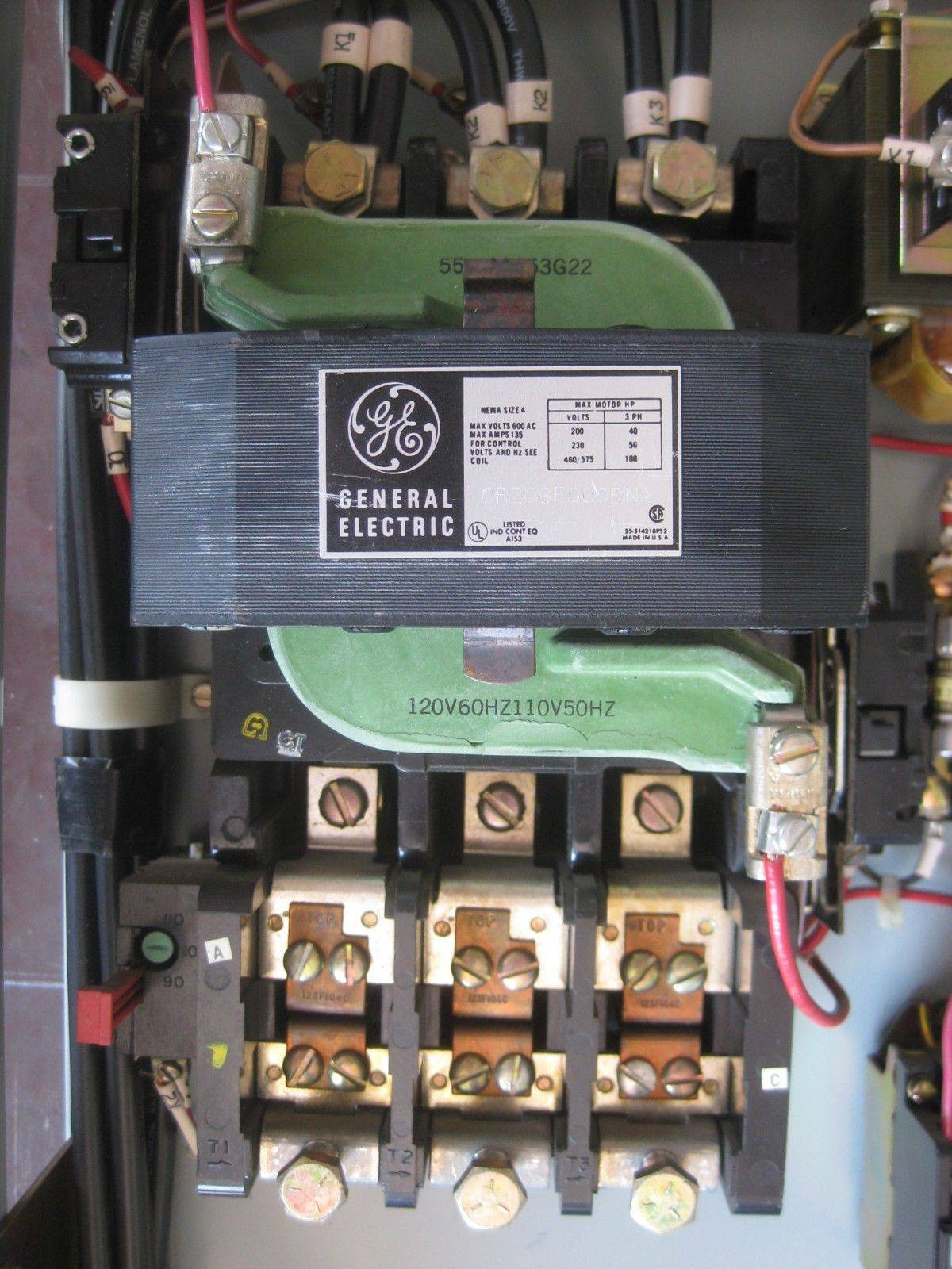General Electric GE 7700 Plus Size 4 Starter Fusible 42" MCCB MCC ...