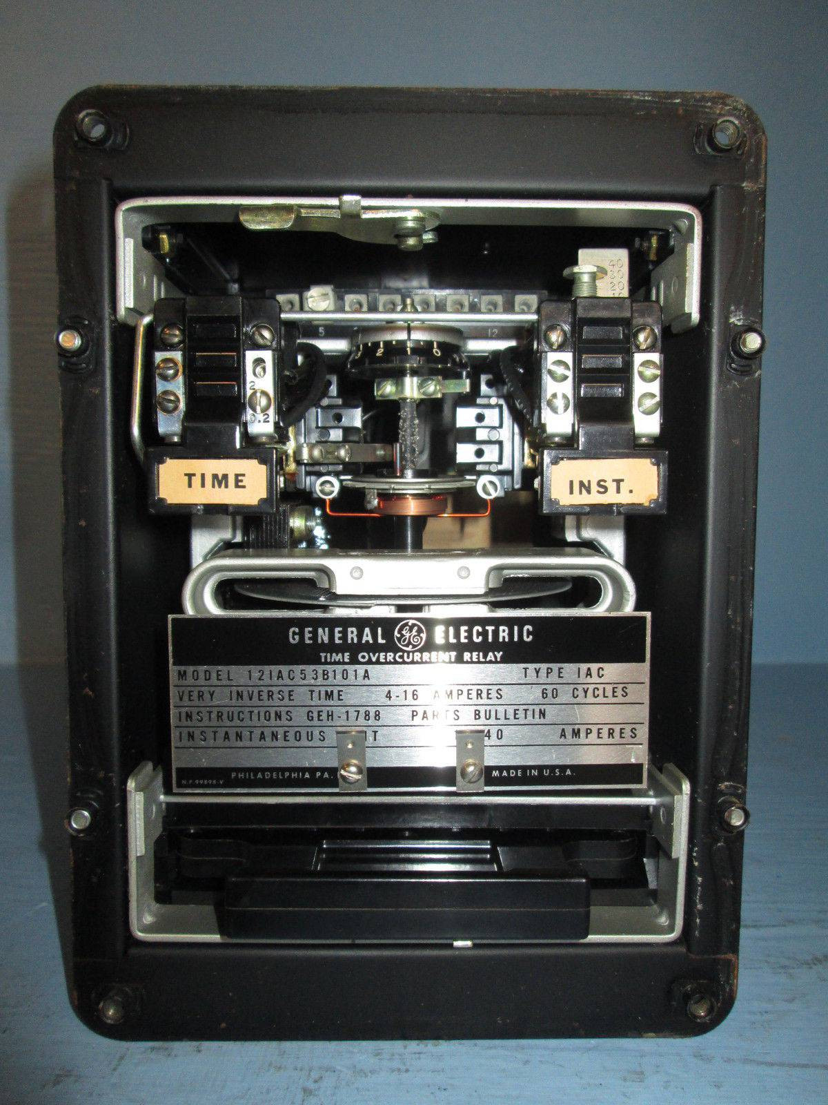 GE 12IAC53B101A Time Overcurrent Relay Very Inverse Type IAC 60Hz 4-16A ...