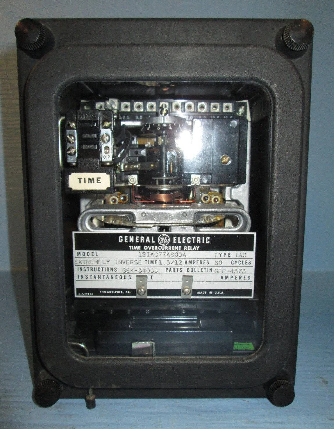 General Electric 12IAC77A803A Very Inverse Time Overcurrent Relay IAC ...