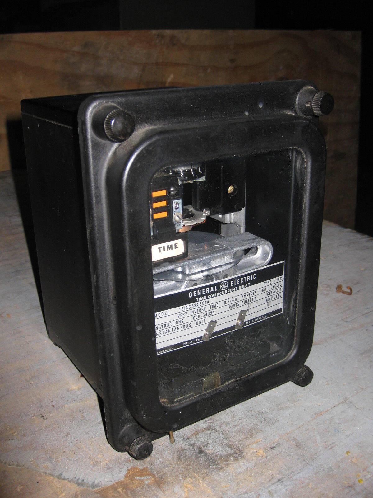 GE 12IAC53A801A Time Overcurrent Relay Very Inverse 0.5-4 Amp General ...