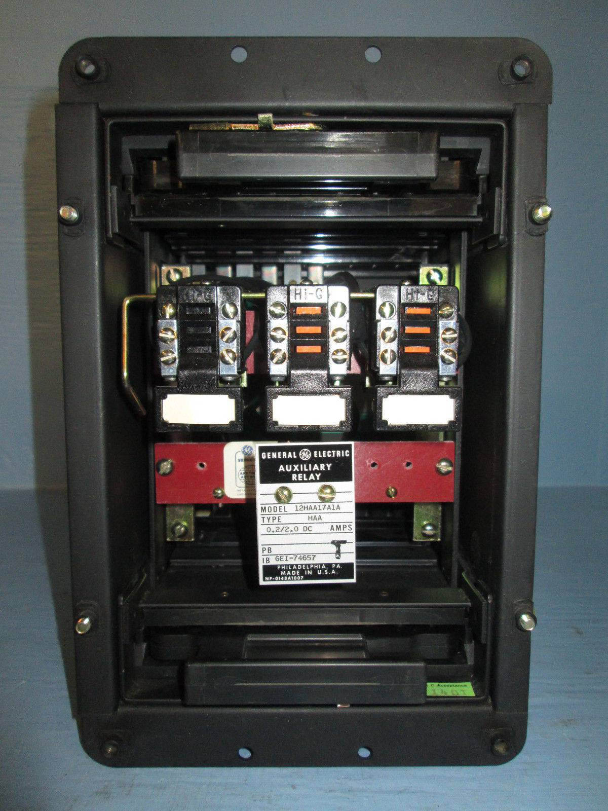 General Electric 12HAA17A1A Auxilary Control Relay HAA 60Hz GE Aux GEI ...
