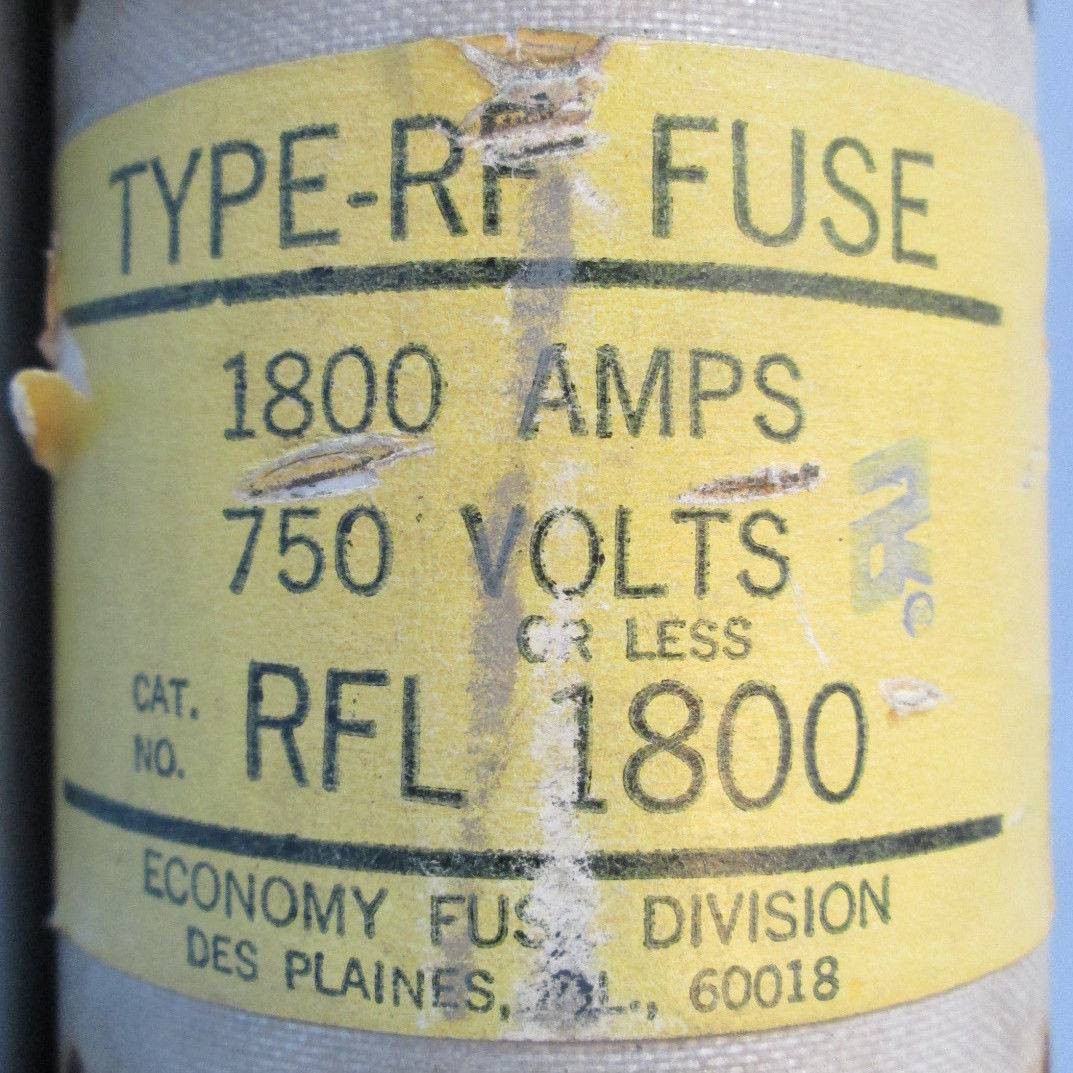 Economy Fuse RFL 1800 Type RF Fuse 1800 Amps 750 Volts Division Amp A ...