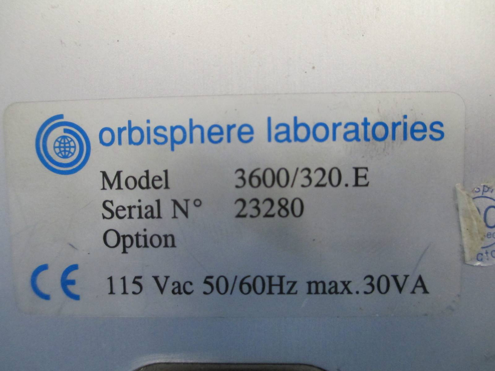 Orbisphere Laboratories Analyzer 3600/320.E Oxygen Controller Ozone Analyser (NP0116-3) - River ...
