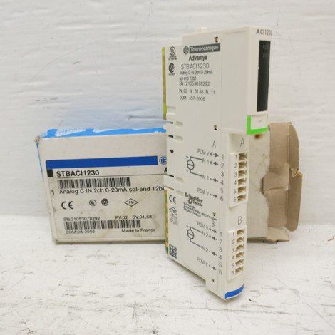 NEW Telemecanique STBACI1230 Advantys STB Analog C Input PLC Module 2ch ...