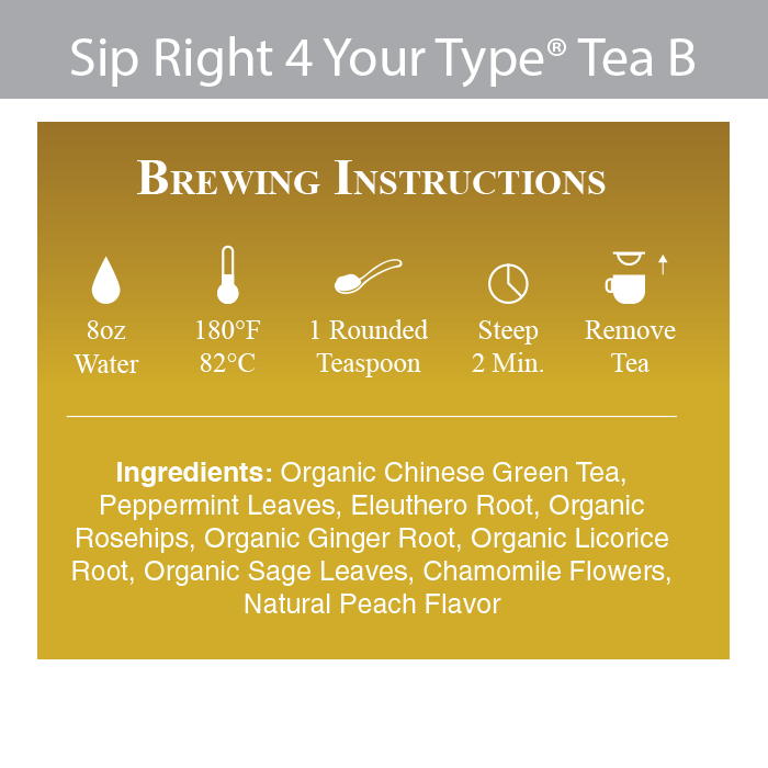Sip Right 4 Your Type Tea - Blood Type B | Eat Right 4 Your Type