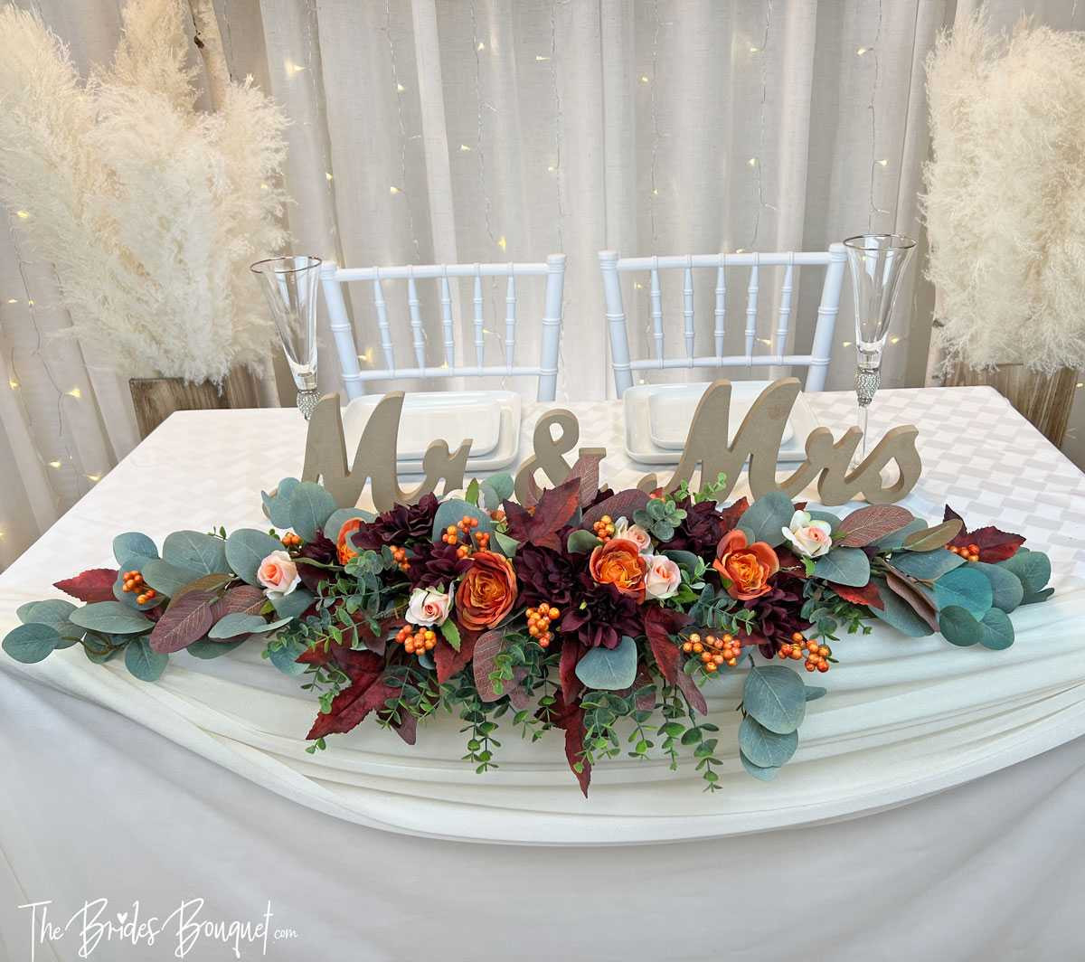 AUTUMN Wedding Sweetheart Table Arrangement