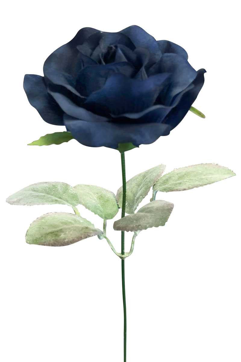 Navy Blue Rose Stem | Artificial Flowers | TheBridesBouquet