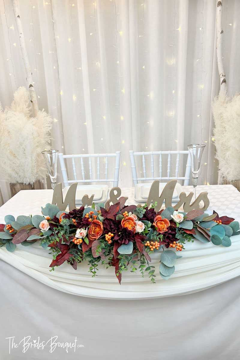 AUTUMN Wedding Sweetheart Table Arrangement