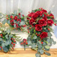 Winter Wedding Bouquet Cascading Bridal Bouquet In Red Roses