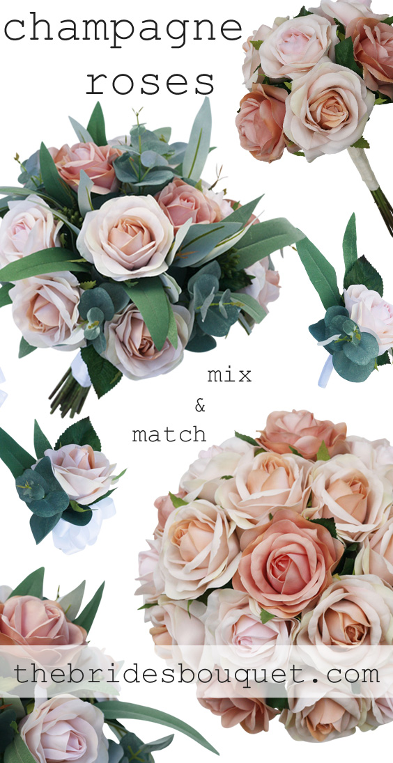 Champagne Wedding bouquets have arrived - TheBridesBouquet.com