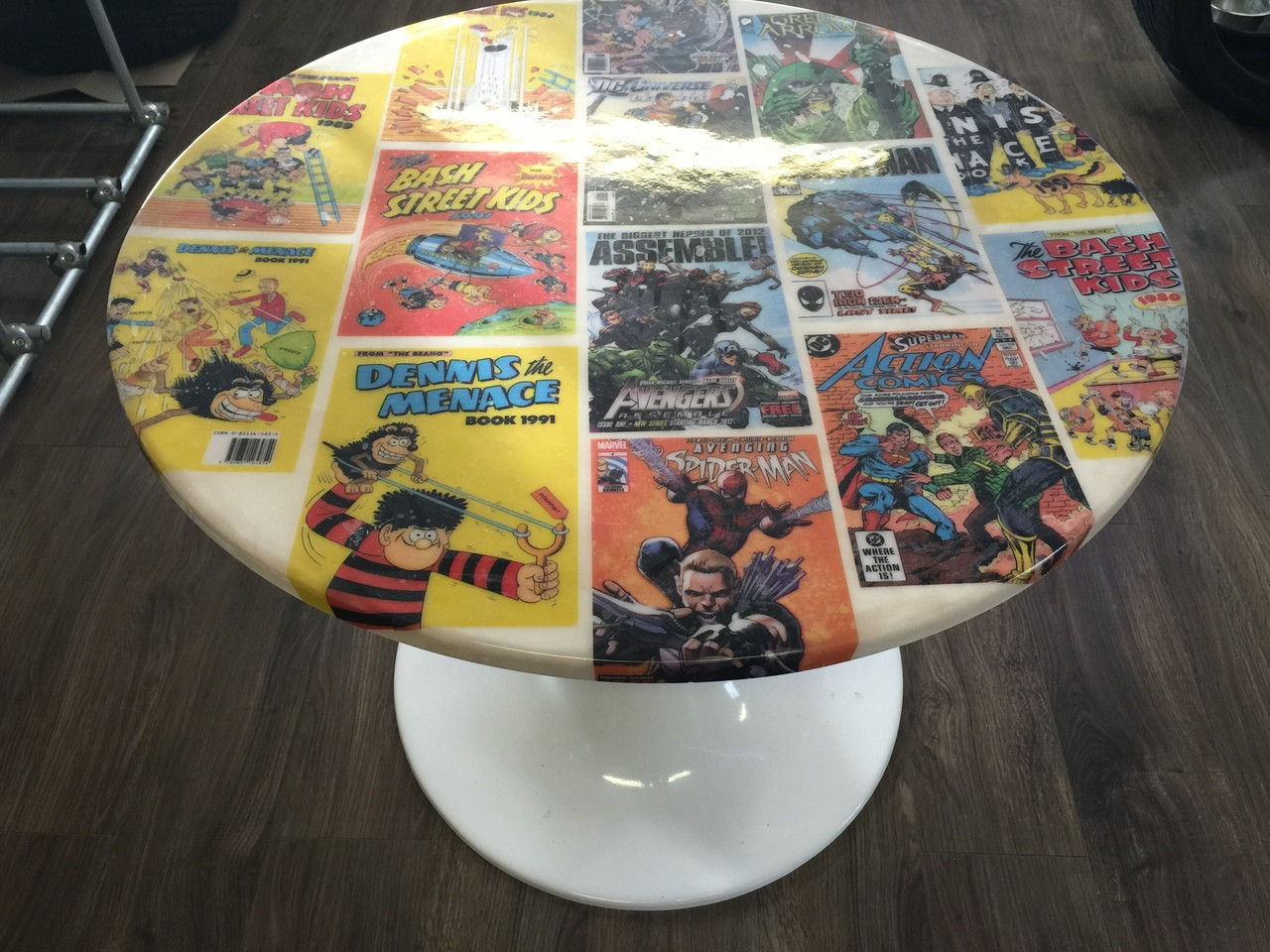 DC Marble Style Comic Book Table - Meduza Design Ltd