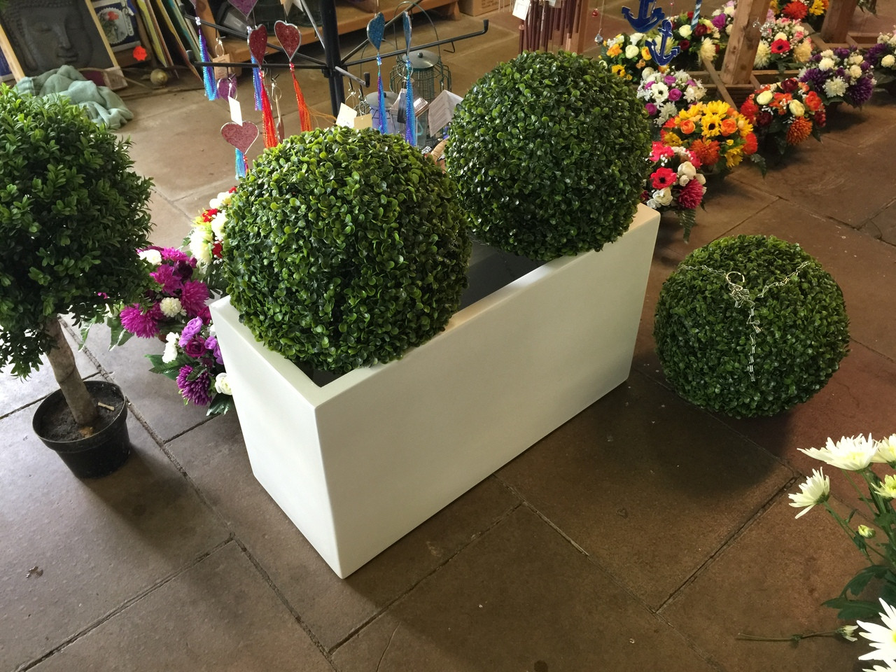 Trough Style White Planter - Meduza Design Ltd