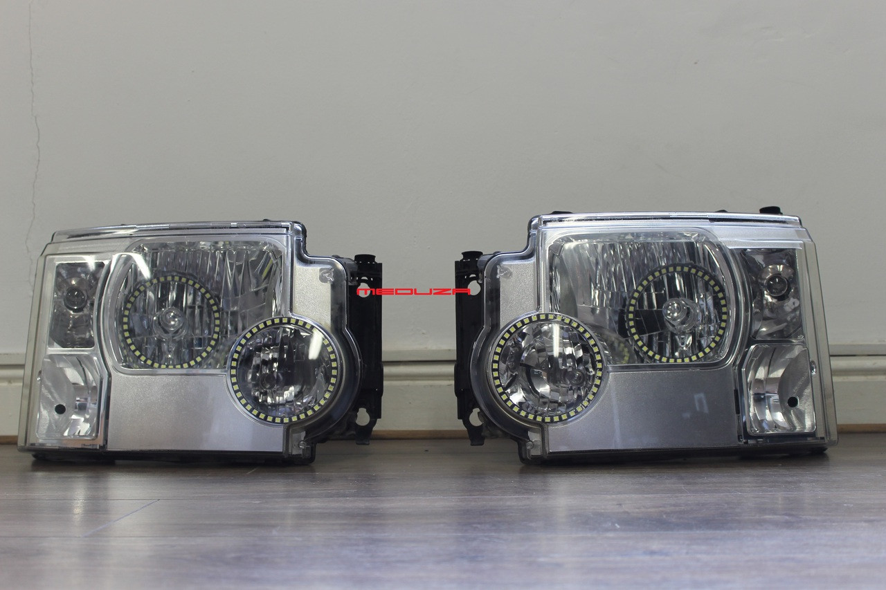 Land Rover Discovery 3 Headlights USED converted 2012 Spec LED Lighting ...