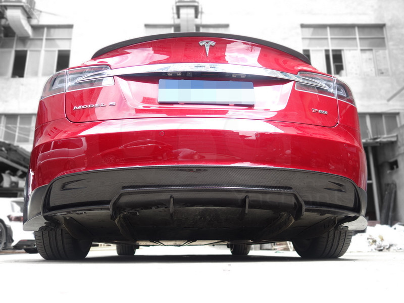 Tesla Model S Carbon Fiber Rear Diffuser - Meduza Design Ltd