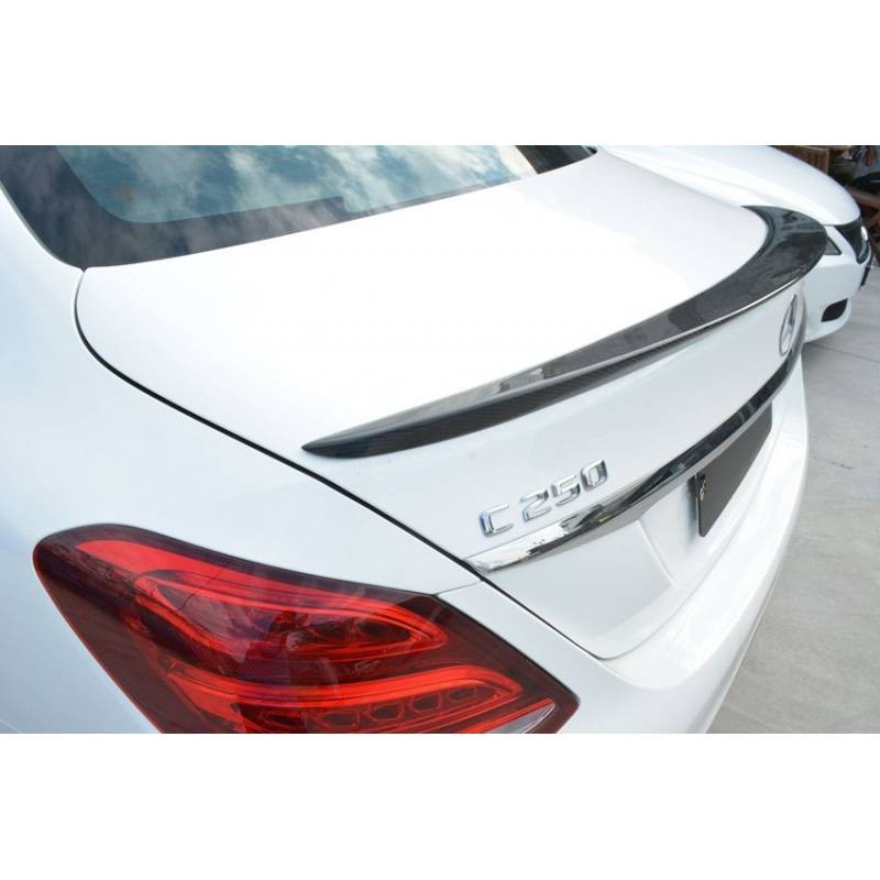 Mercedes W205 C63 AMG Style Carbon Fiber Rear Boot Spoiler 4 Door ...