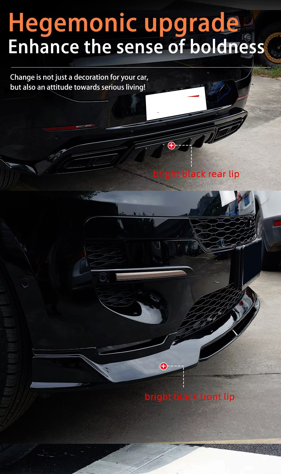 Range Rover Sport L461 Dry Carbon Fiber Front & Rear Lip - Meduza ...