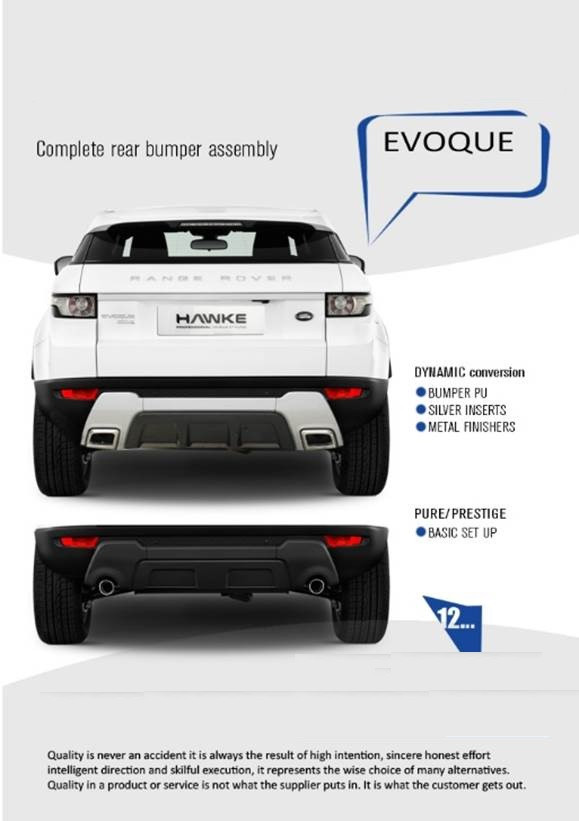 Range Rover Evoque Dynamic Rear Bumper Conversion - Meduza Design Ltd