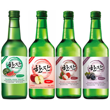 HanJan Soju Mixed Flavors 750ml (4 Pack)