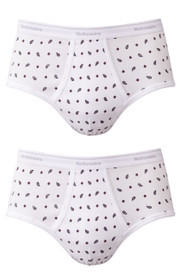 Mens White Briefs Twin Pack