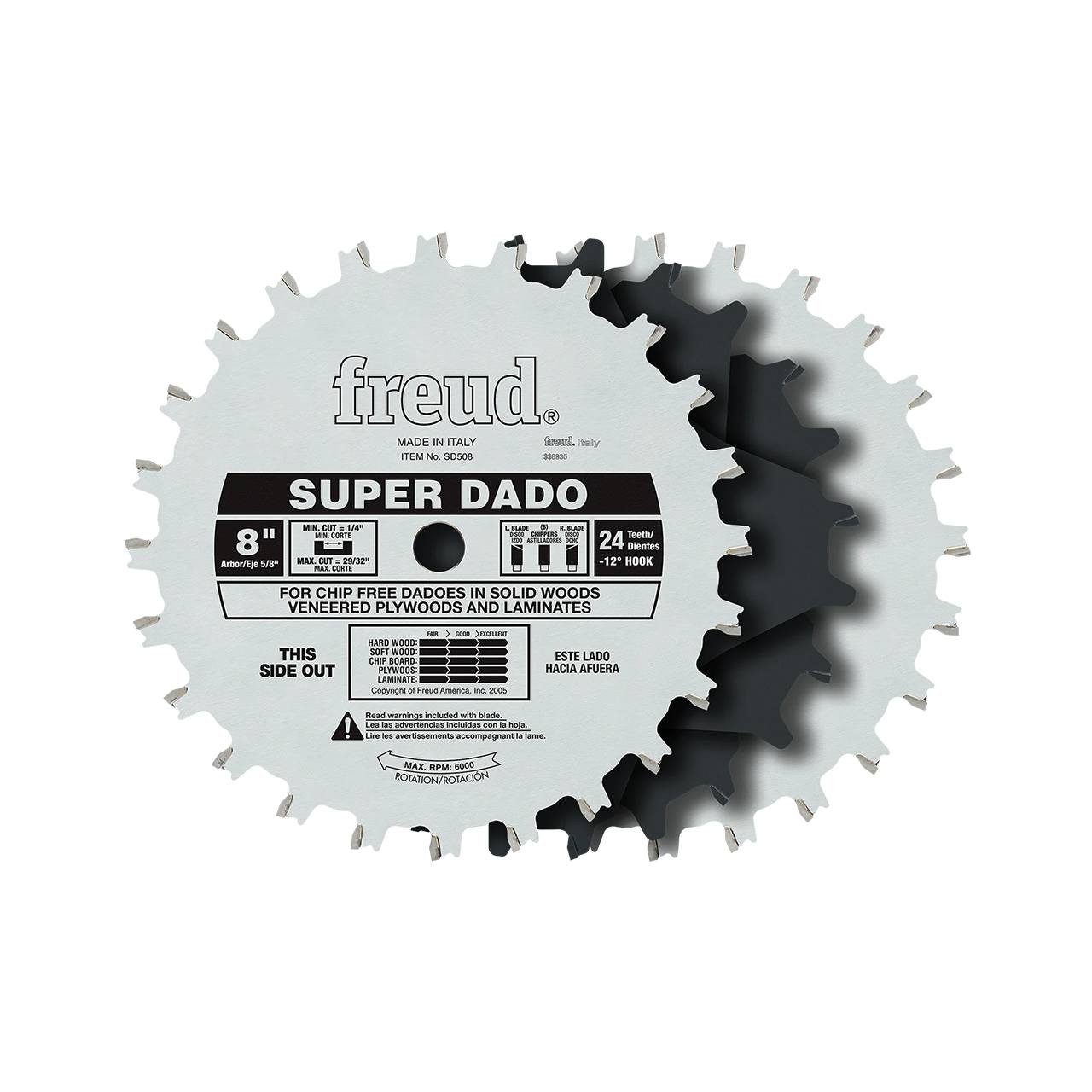 Freud Super Dado Set 8" | Midwest Technology