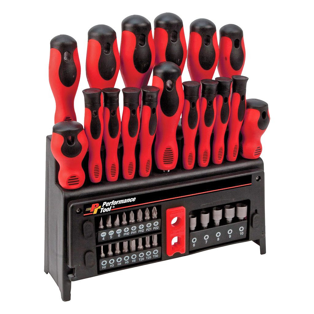 Performance Tool 39-Piece Screwdriver Set with Rack - Midwest ...