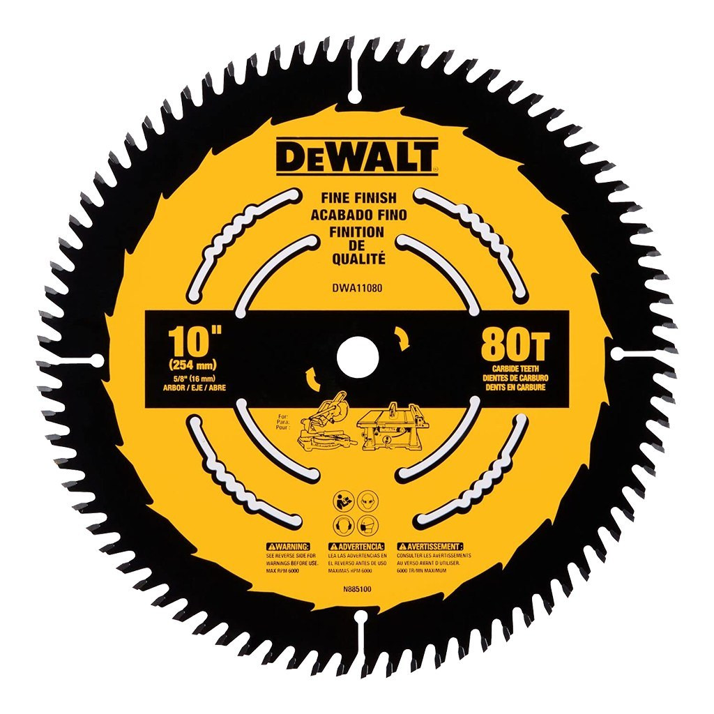 DeWalt 10" Saw Blade, 80T | Midwest Technology