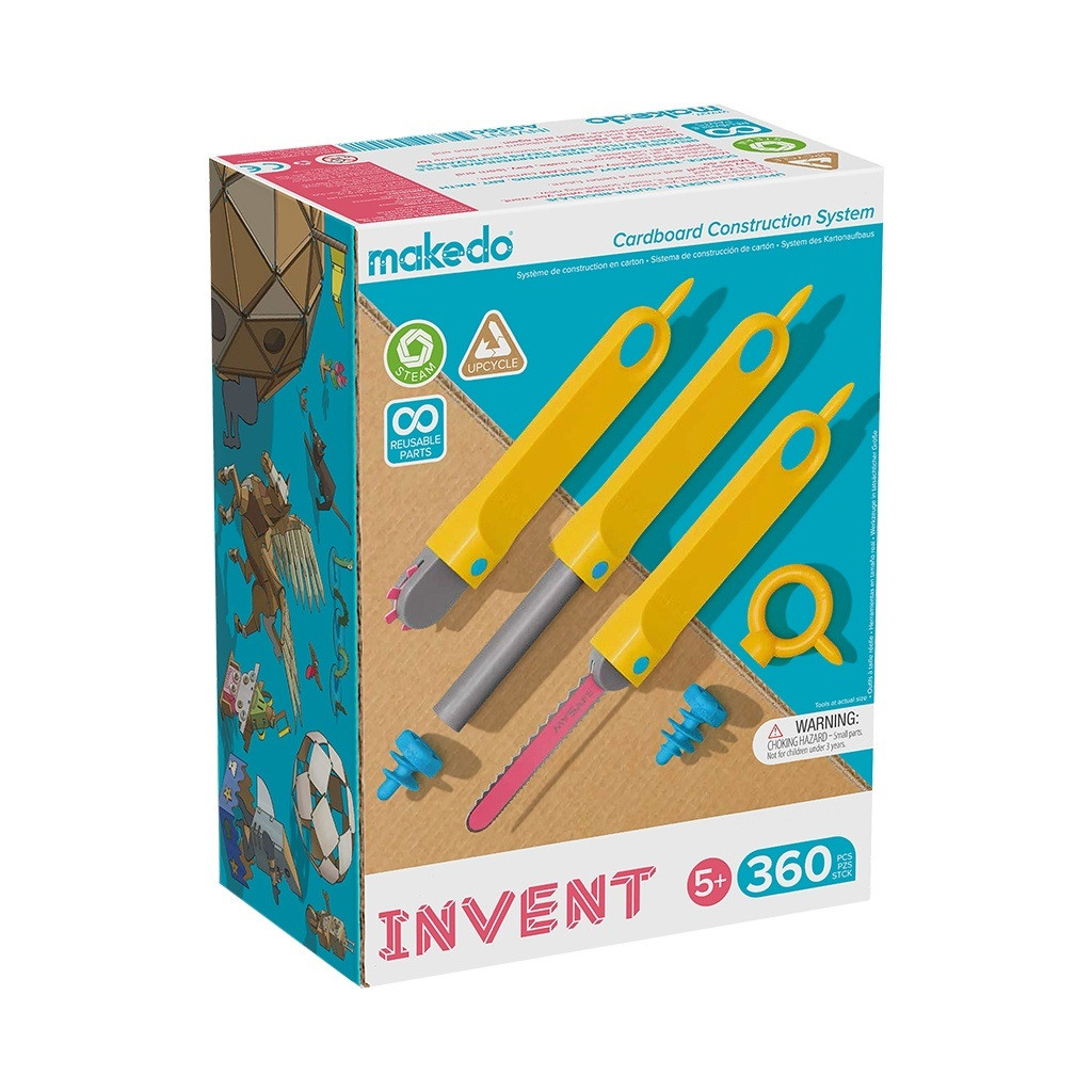 Makedo Cardboard Construction Invent Kit, 360-Piece - Midwest ...