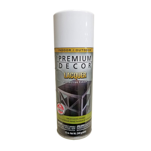 Prem. Decor Lacq. Spray Paint, White | Midwest Technology