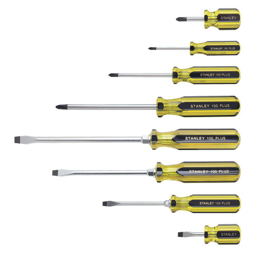 Stanley 100 Plus Screwdriver Set, 8-Pc| Midwest Technology