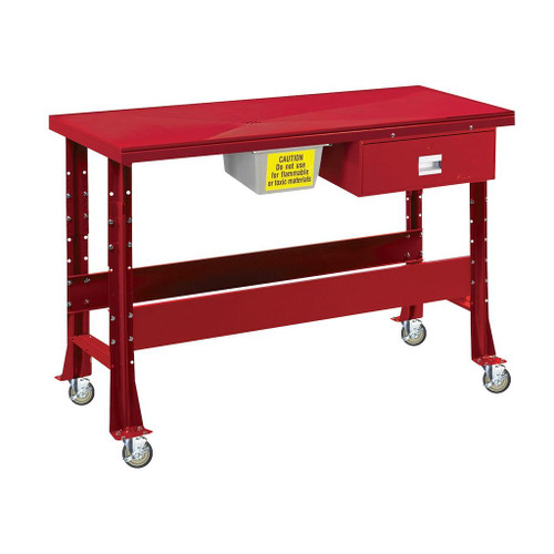 Shure Mobile Tear Down Bench, 60"L Bench w/Steel Top - Midwest ...