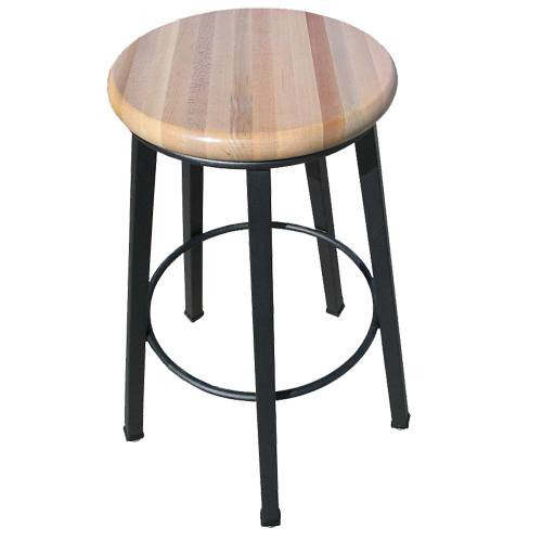 Wisconsin Bench 5-Legged Square Tube Stool, Fixed-Height, 24", Hardwood ...
