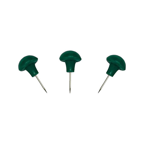 100-Pack 1-1/4" Green Push Pins | Midwest Technology