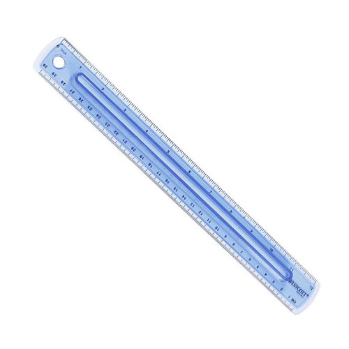 Westcott Translucent Finger Grip Ruler, 12" - Midwest Technology Products