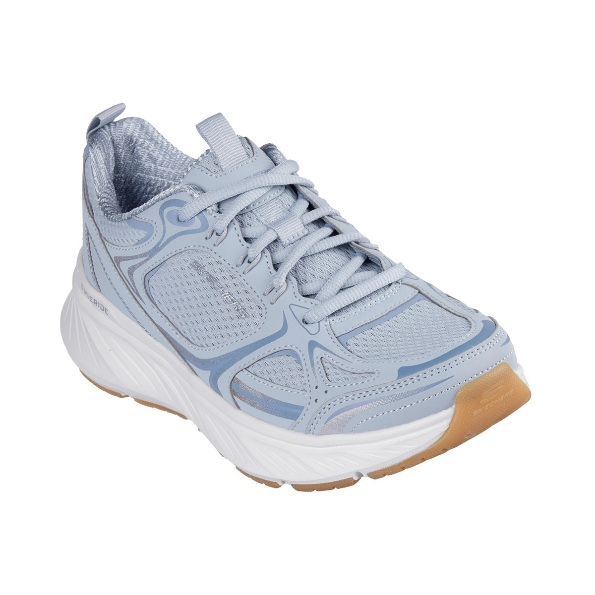 Skechers Women's Relaxed Fit Edgeride Silver Eclipse Trainers - Blue ...