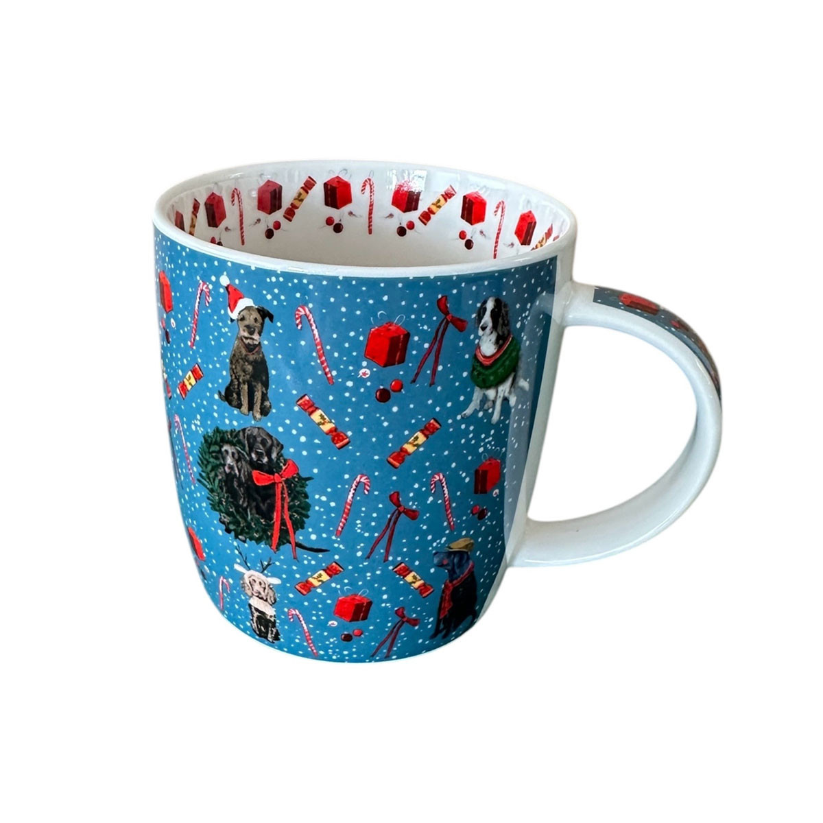 Alex Clark 'Festive Dogs' Christmas China Mug - 400ml | Charlies