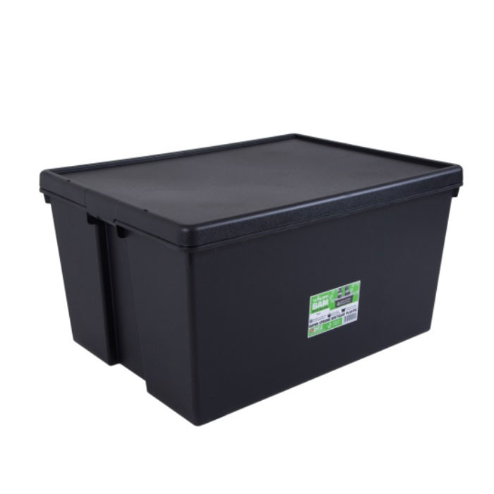 Wham Bam 150L Recycled Heavy Duty Storage Box with Lid - Black | Charlies