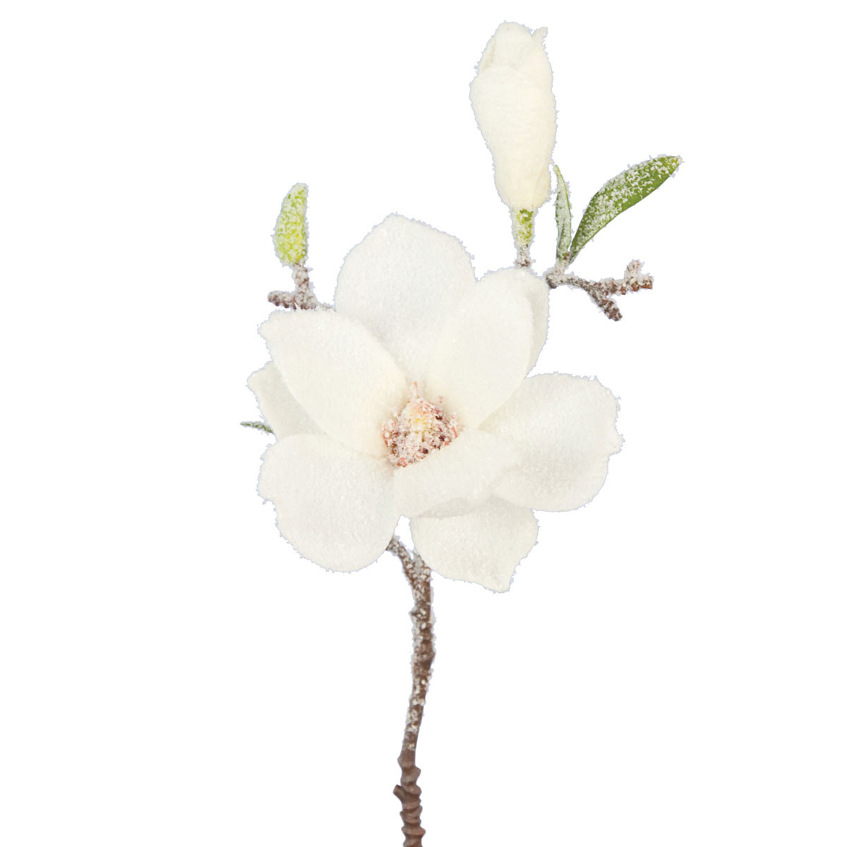 Floralsilk White Snowfall Magnolia Pick - 35cm | Charlies