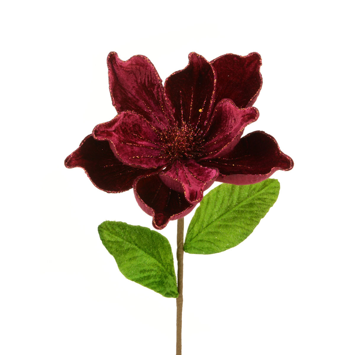 Floralsilk Red Luxe Velvet Magnolia Spray - 55cm | Charlies