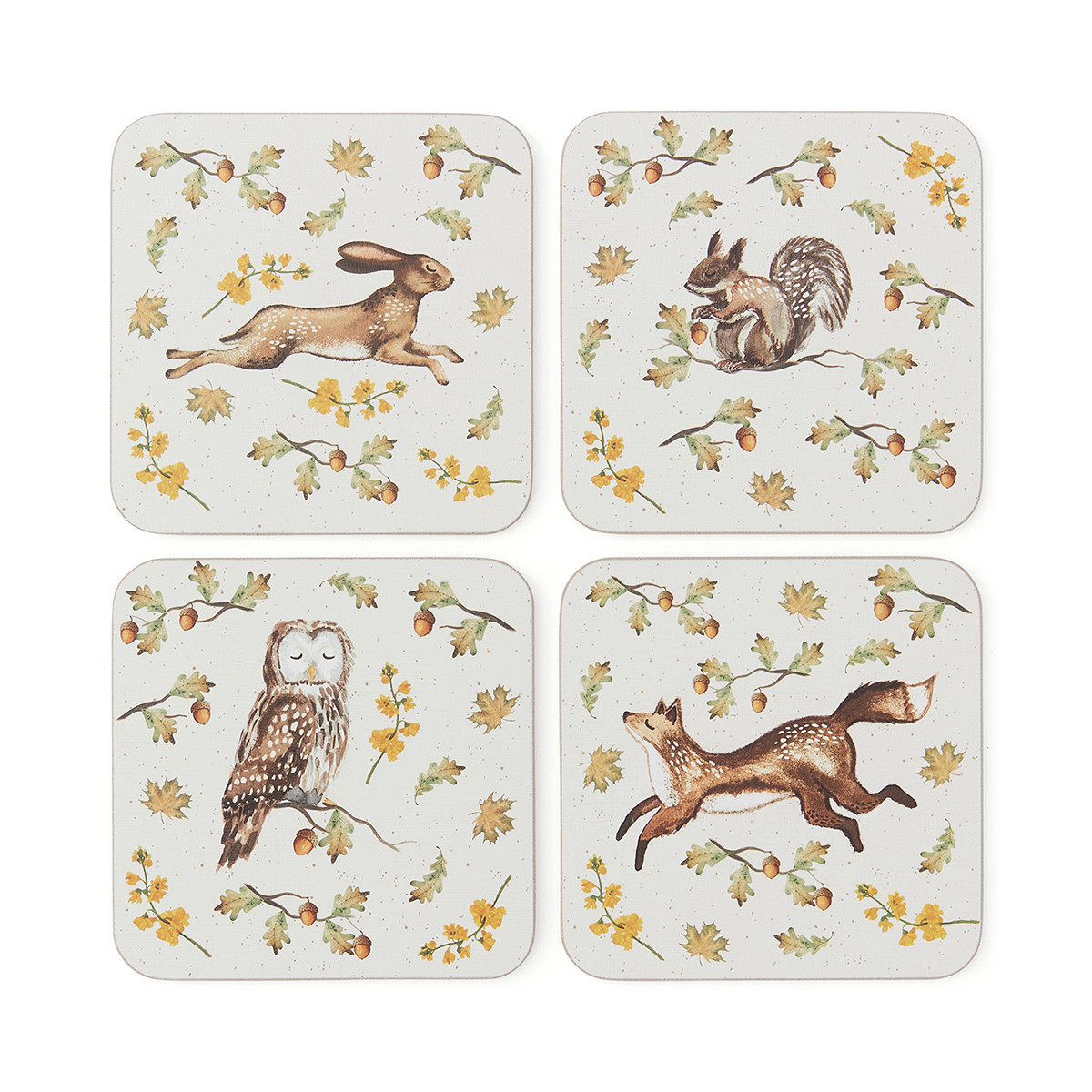 Cooksmart Forest Fable Cork Coasters - Set of 4 | Charlies