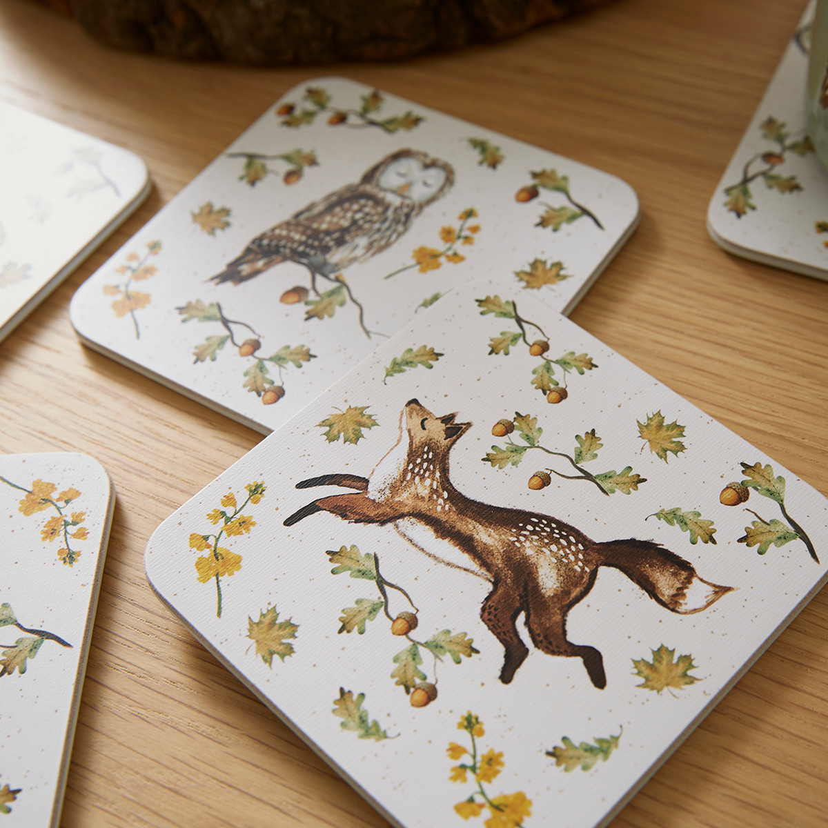 Cooksmart Forest Fable Cork Coasters - Set of 4 | Charlies