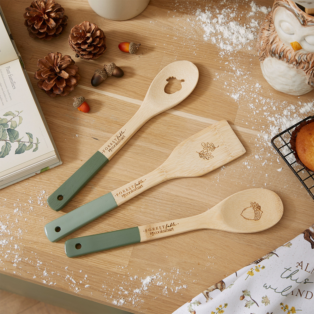 Cooksmart Forest Fable Bamboo Cooking Utensils - Set of 3 | Charlies