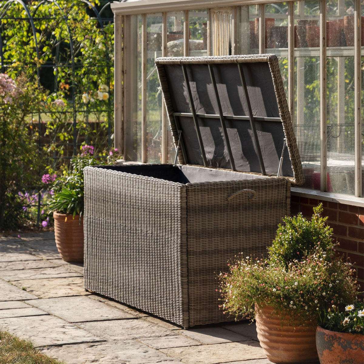 Gallery Direct Alton Rattan Outdoor Garden Storage Box | Charlies